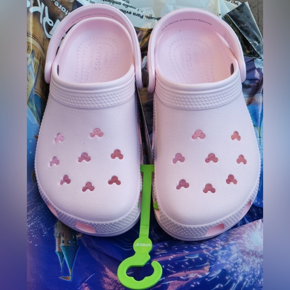 CROCS | Shoes | Disney Parks Mickey Ears Pink Crocs 225 | Poshmark
